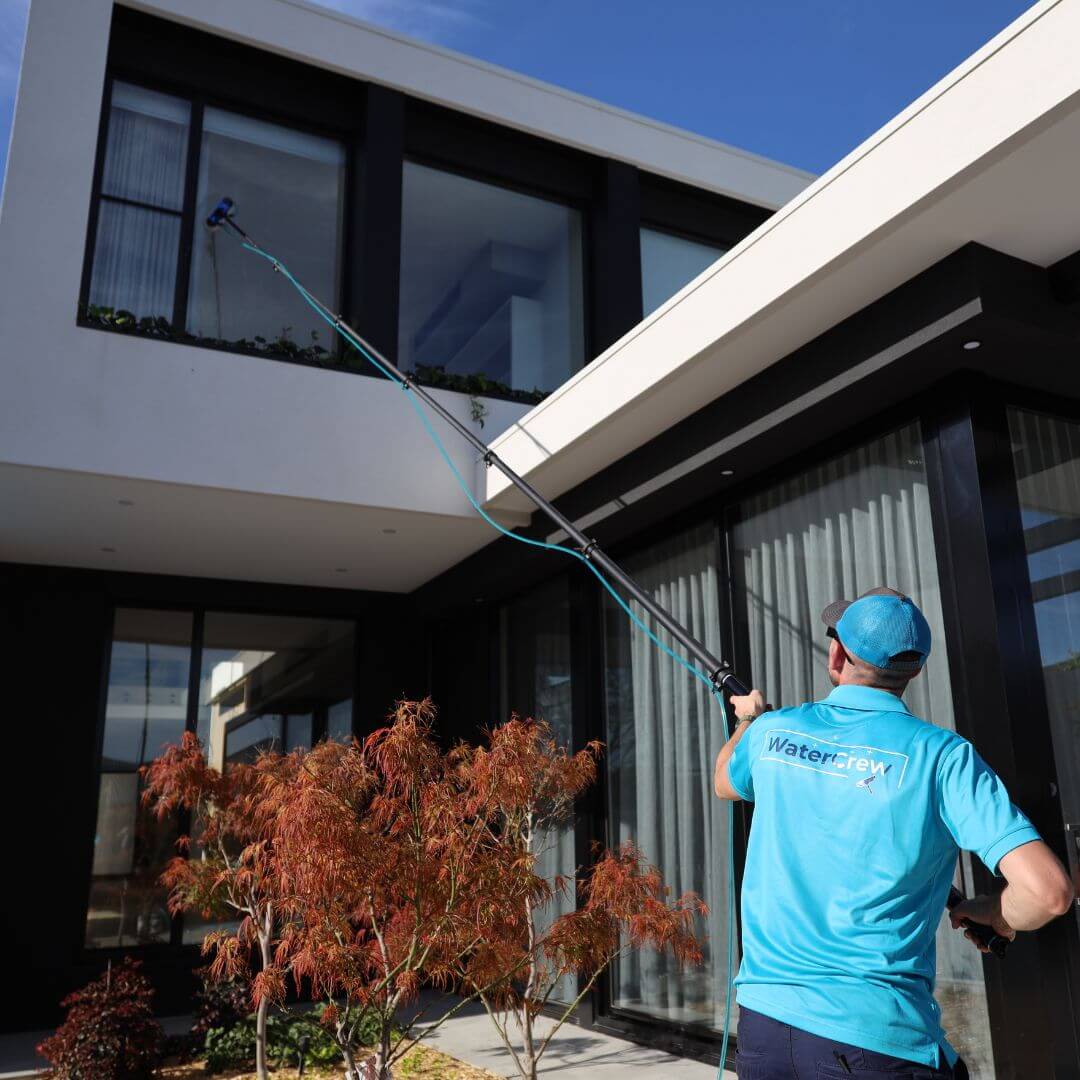 Residential Window Cleaning - Water Crew Cleaning